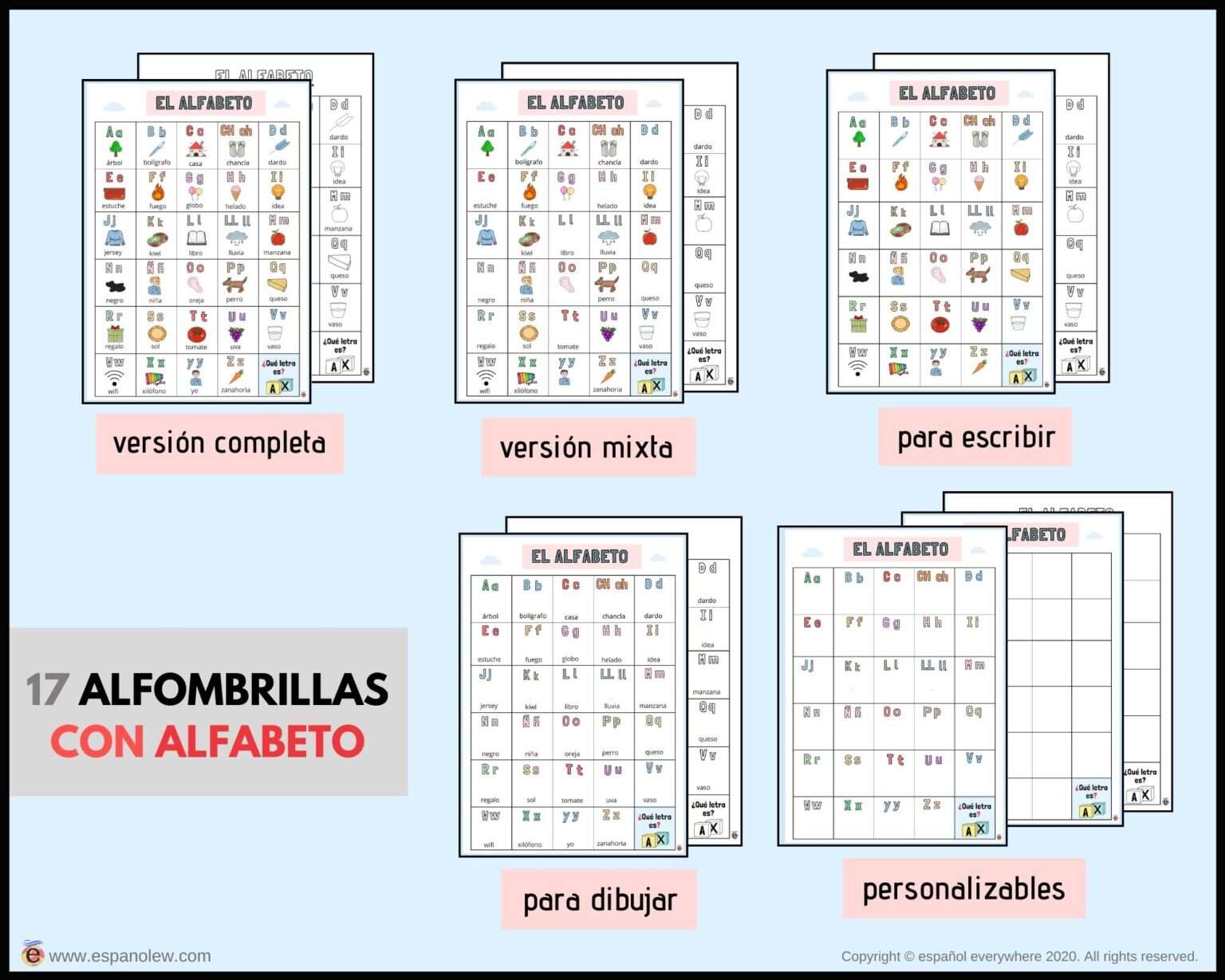 The alphabet in Spanish. El alfabeto en español. Juegos para aprender ...