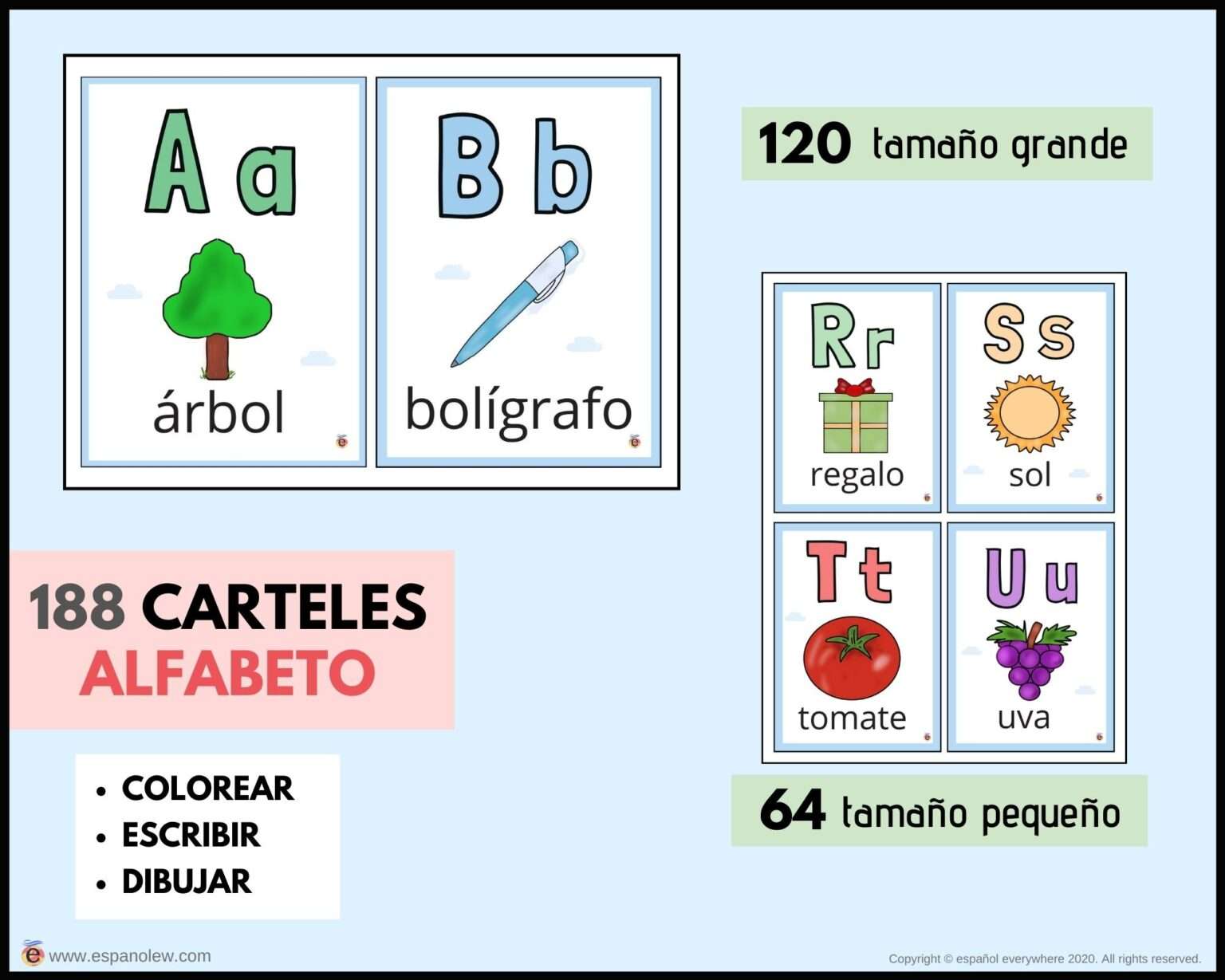 The alphabet in Spanish. El alfabeto en español. Juegos para aprender ...