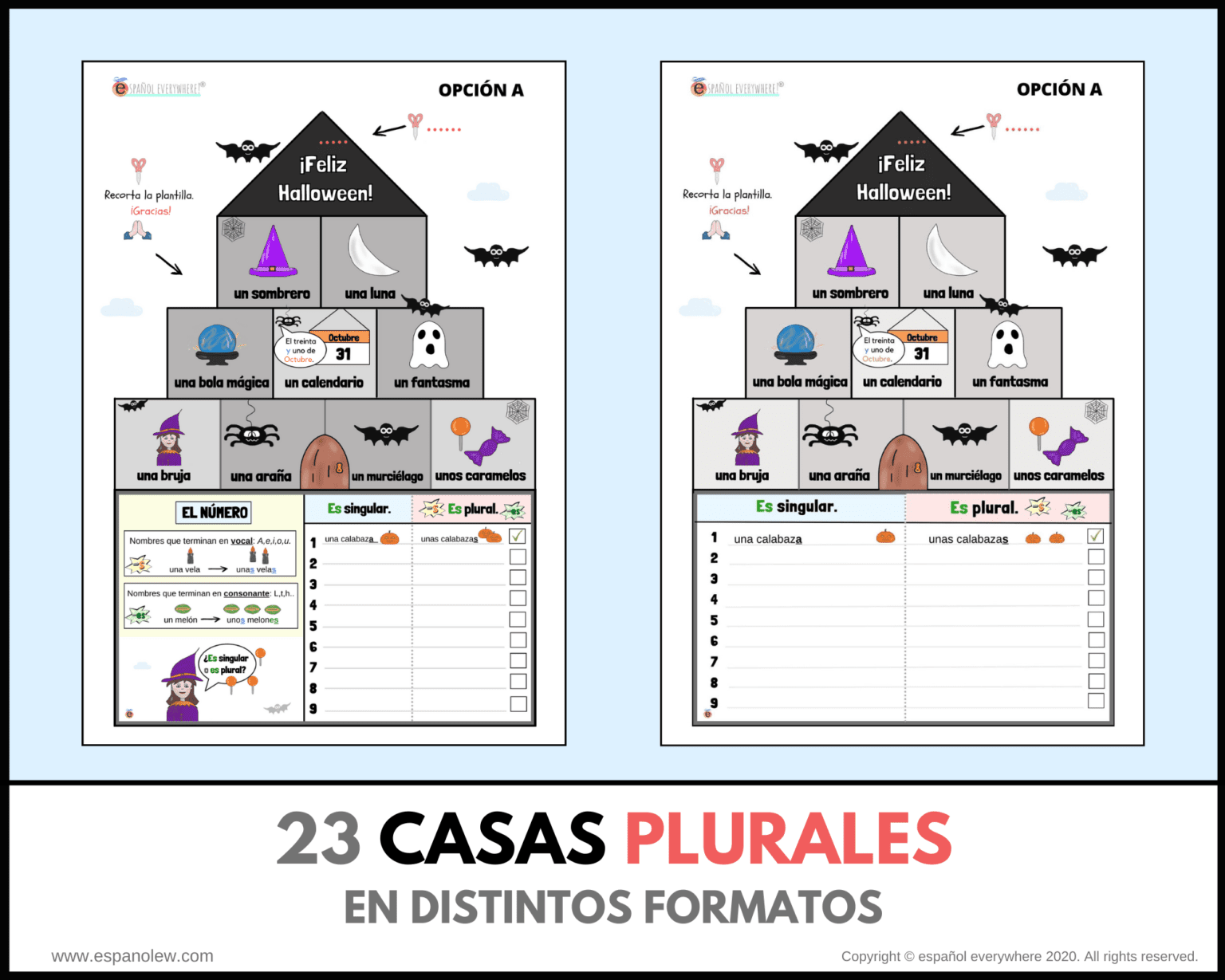 💻 ´Aprende-casas de Halloween´- Vocabulario, conjugación, verbos ...