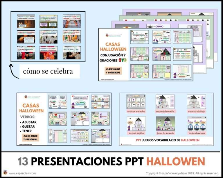 💻 ´Aprende-casas de Halloween´- Vocabulario, conjugación, verbos ...