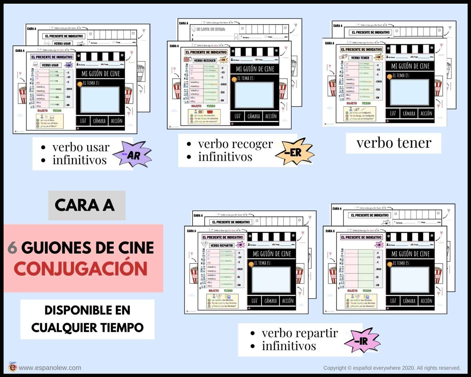 🎬´El amigo actor´. Actividades de repaso. VERBOS Y VOCABULARIO Fiesta ...