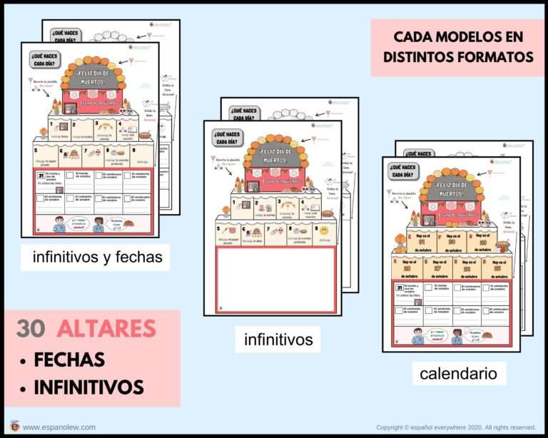 💻 ´Aprende-altares Día de Muertos´- Vocabulario, pronombres, verbos ...
