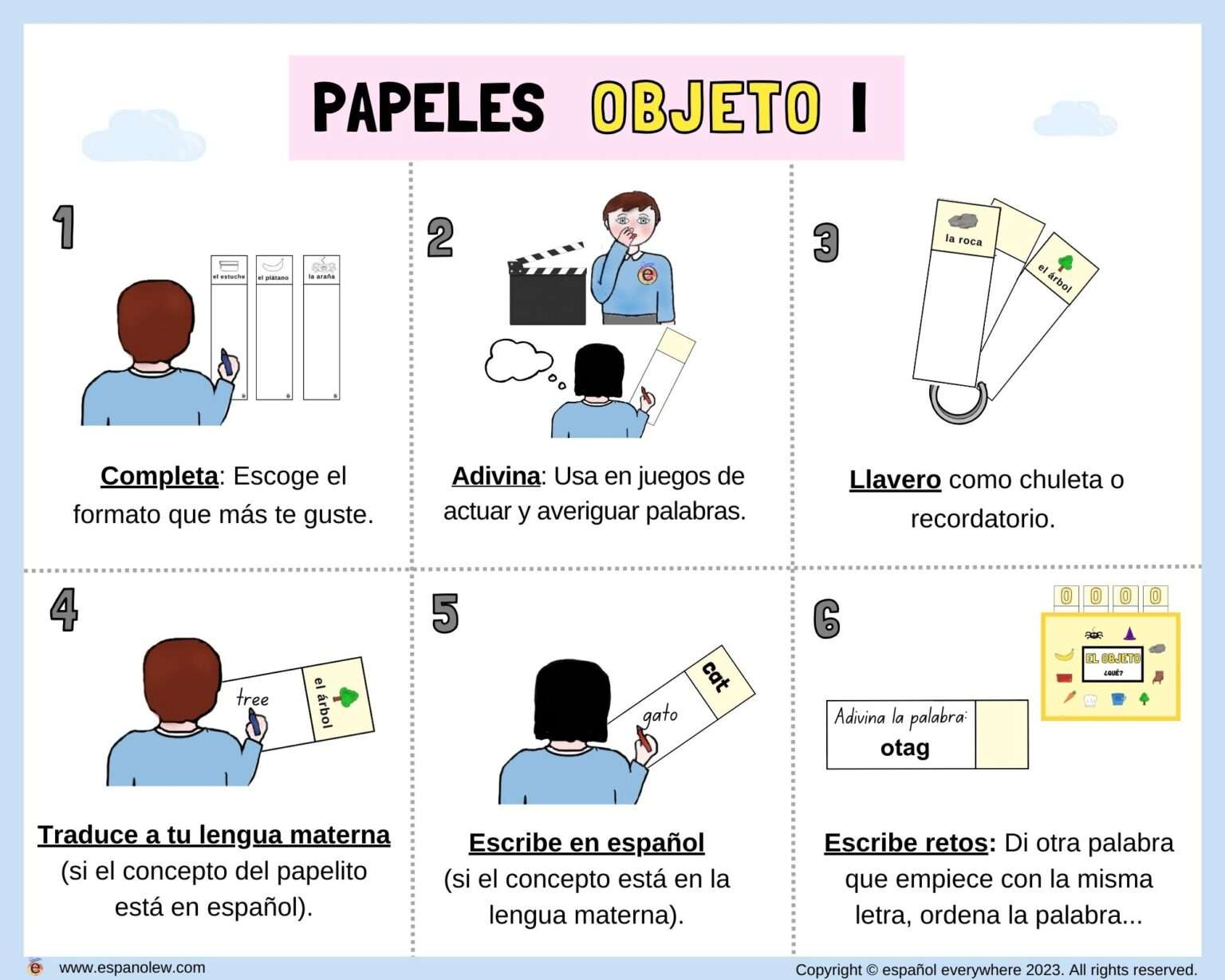 | Concordancia de sustantivos. Números, vocabulario y colores.