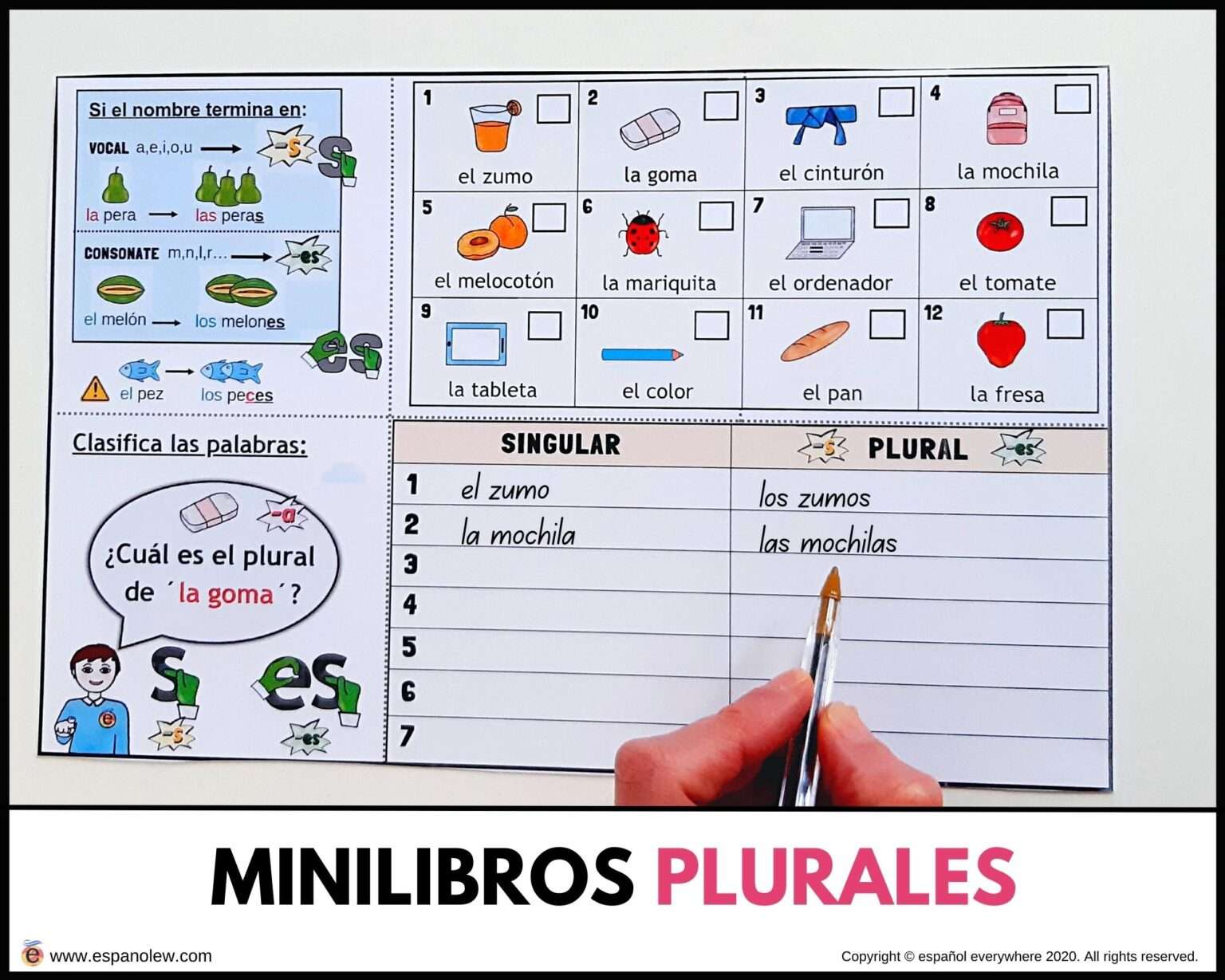 Concordancia género y número. Actividades, jugos y recursos didácticos.