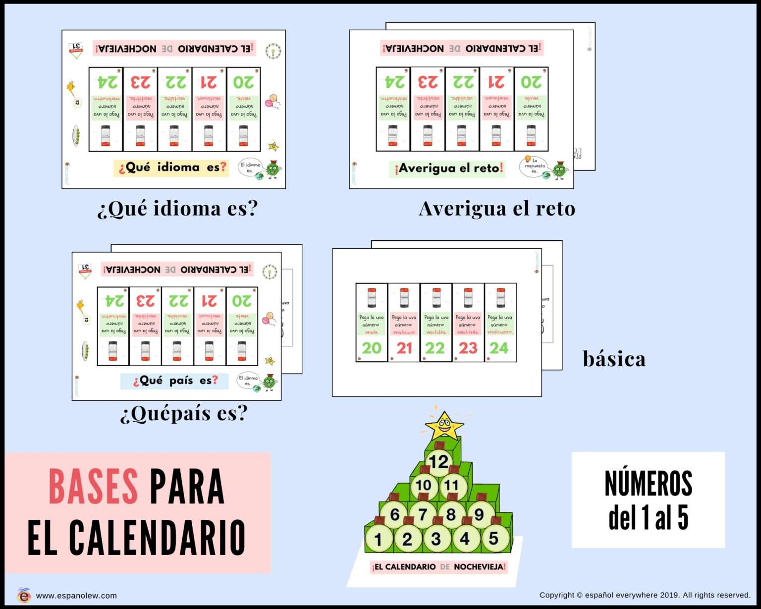 Calendario de Adviento. Actividades para celebrar Nochevieja y Fin de ...