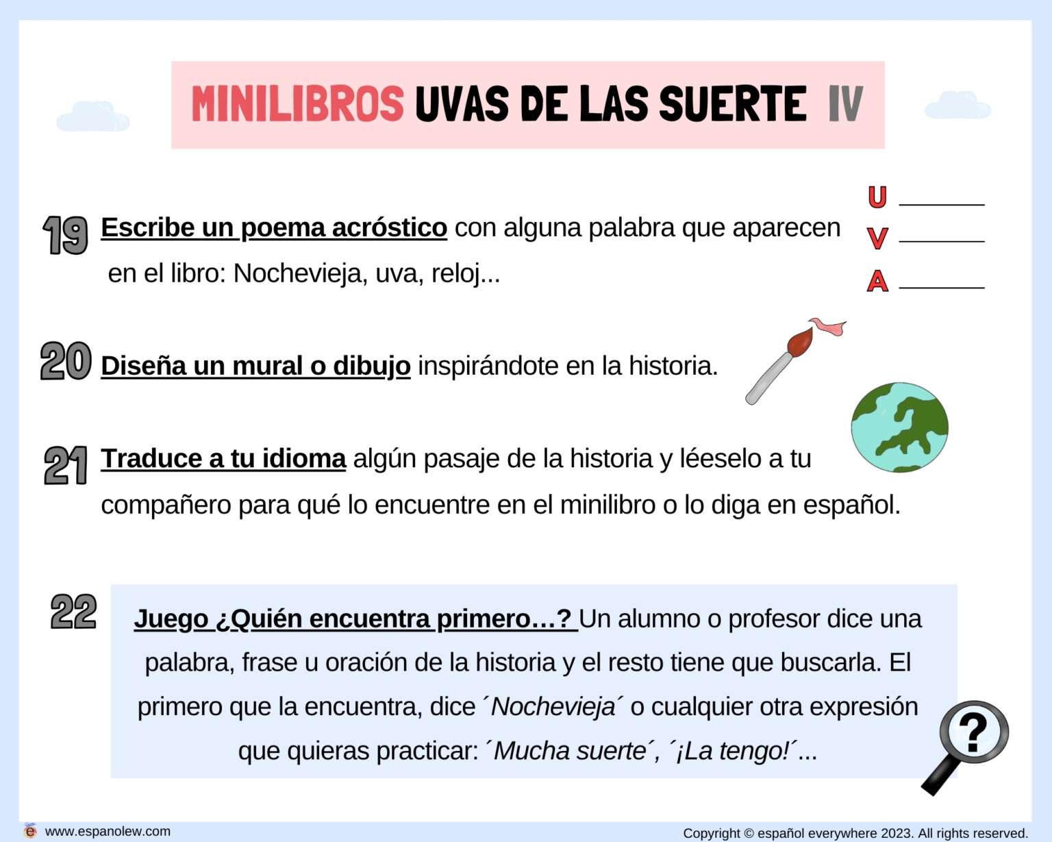 💻 Las 12 uvas de la suerte (I). NOCHEVIEJA Y AÑO NUEVO. Números ...