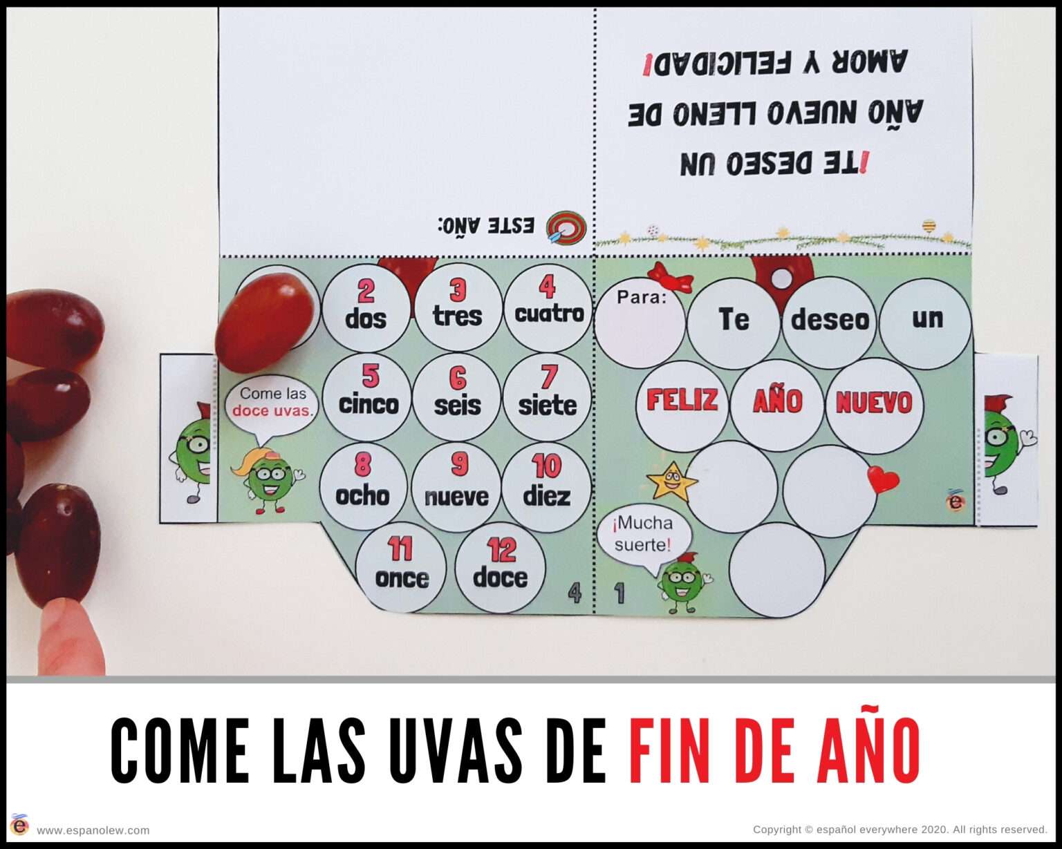 🍇12 UVAS DE LA SUERTE. Ideas para Nochevieja con niños