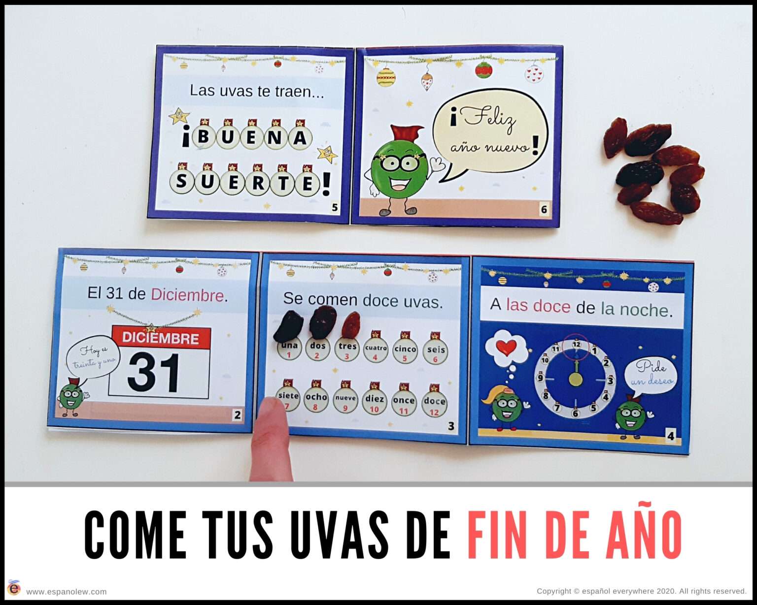 🍇12 UVAS DE LA SUERTE. Ideas para Nochevieja con niños