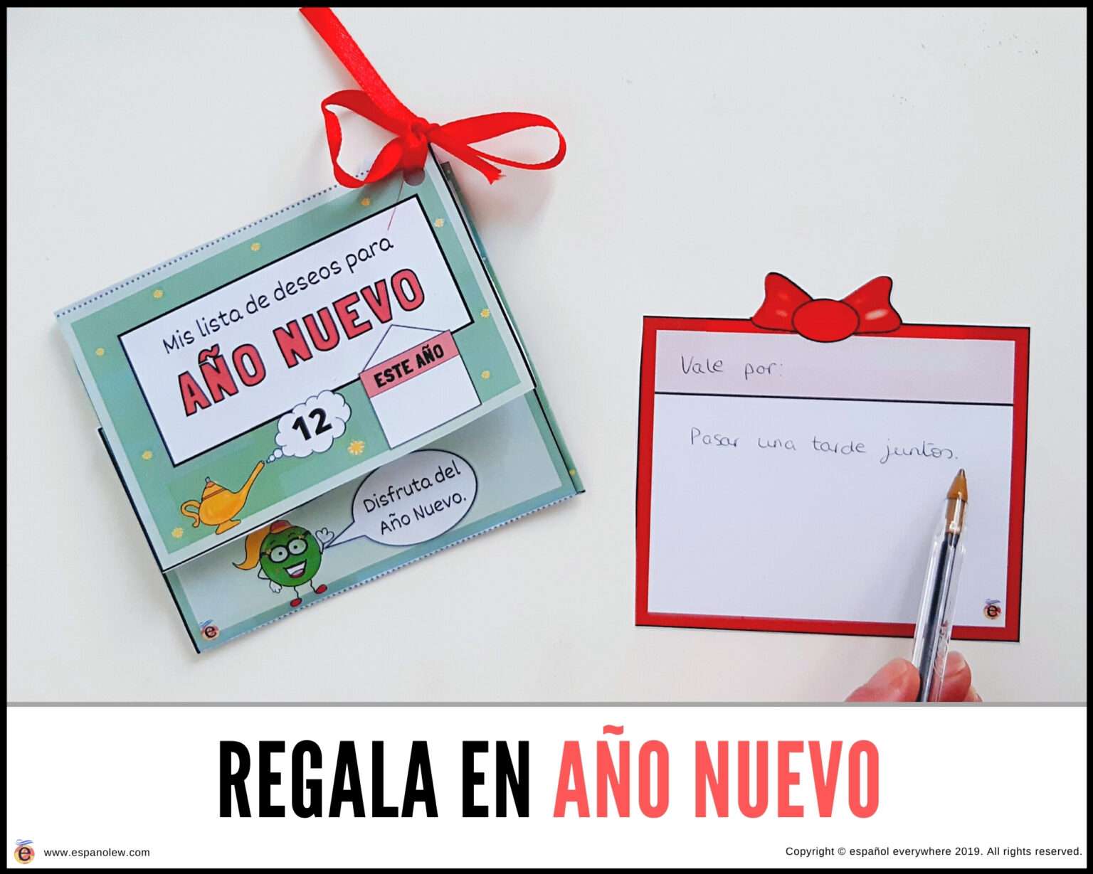 Manualidad de propósitos para niños. Lista de propósitos de Año Nuevo ...