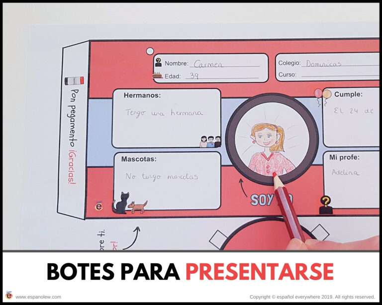 Actividades para presentarse. Clase de español para niños. Ideas para ...