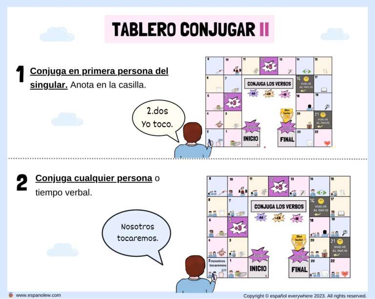 Actividades y juegos para conjugar verbos. Cómo conjugar verbos en ...