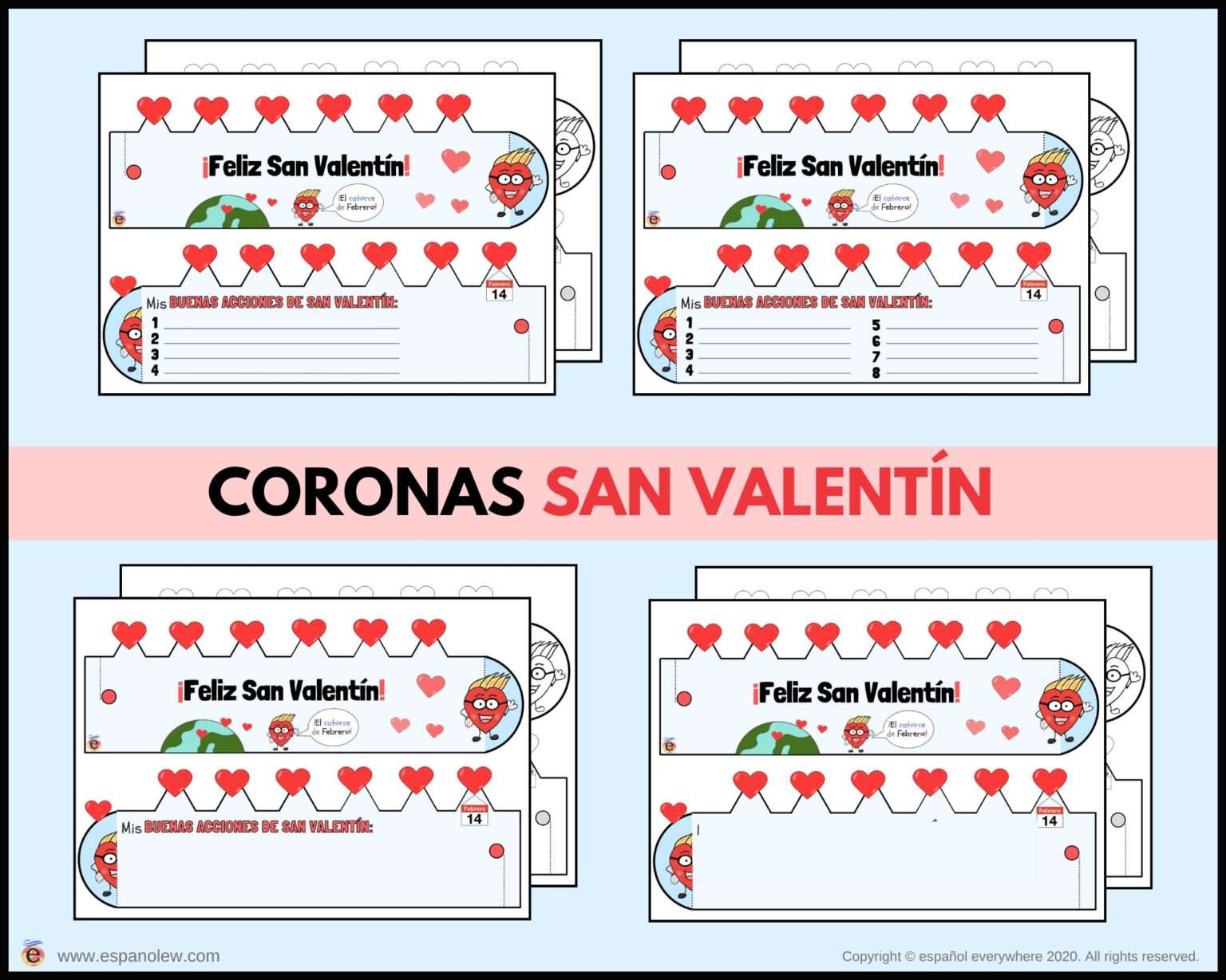 Coronas de San Valentín. Actividades para celebrar San Valentín con ...