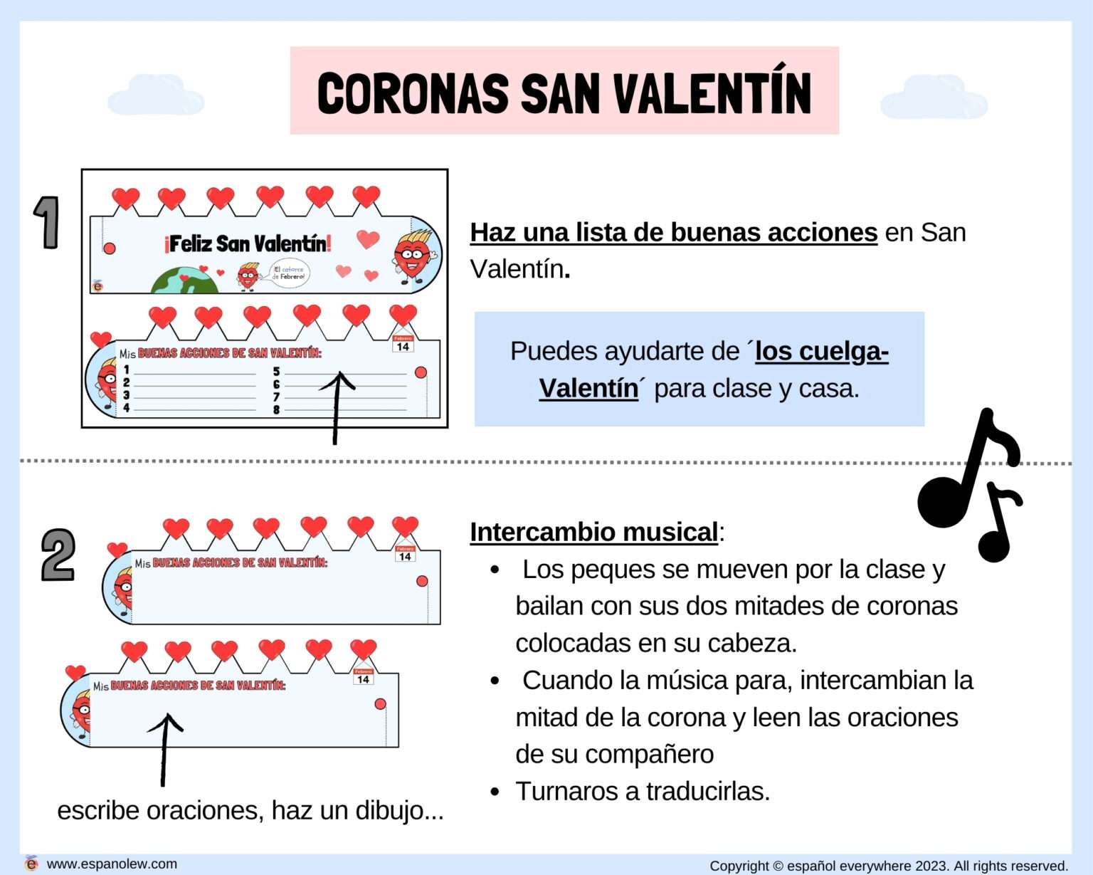 Coronas de San Valentín. Actividades para celebrar San Valentín con ...