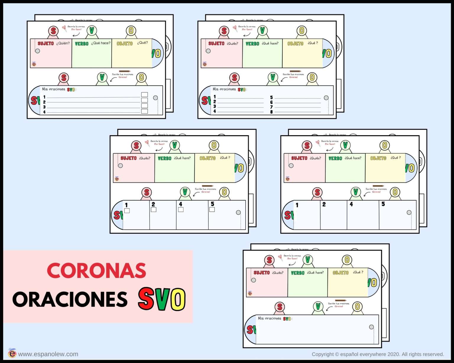 Actividades y juegos con partes de la oración. Cómo formar oraciones ...