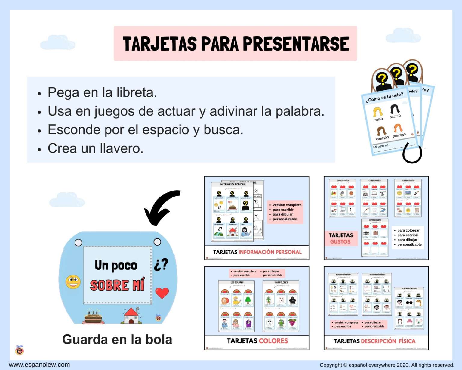 Tarjetas para presentarse. Ideas de juegos y actividades para la vuelta ...