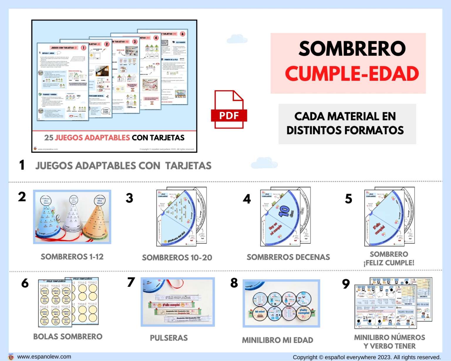 Actividades y juegos para cumpleaños. Expresar la edad en clase de ...