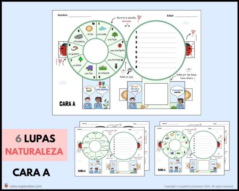 Actividades y vocabulario en la naturaleza para niños. Colores y ...