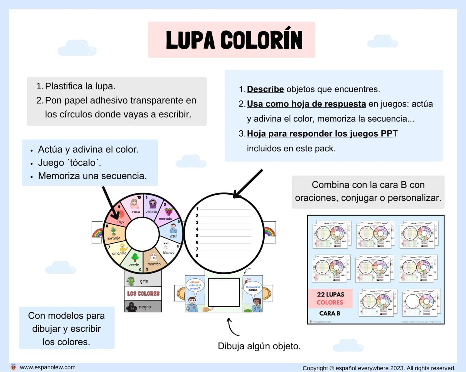 Actividades y vocabulario en la naturaleza para niños. Colores y ...