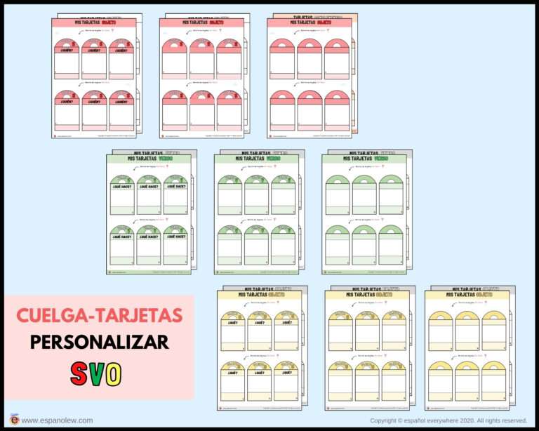 Tarjetas con partes de la oración. Cómo formar oraciones en clase de ...