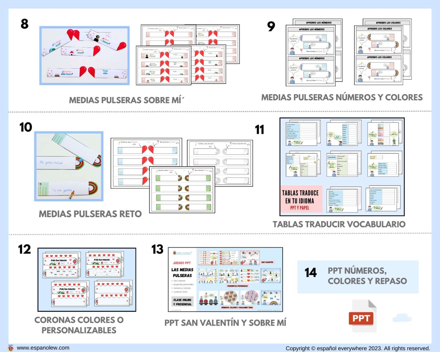 Actividades de San Valentín y repaso número, colores y adaptable. Ideas ...