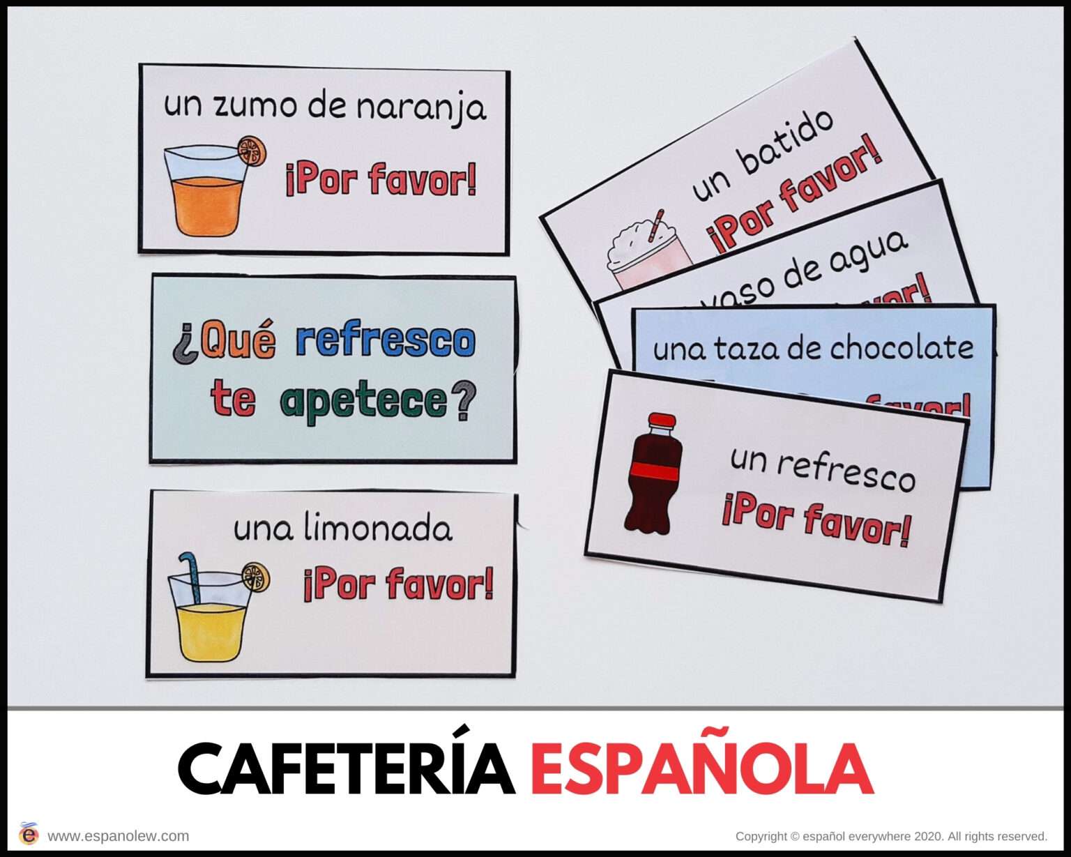 💡Juego de rol ´EN LA CAFETERÍA´. Clase de español para niños.