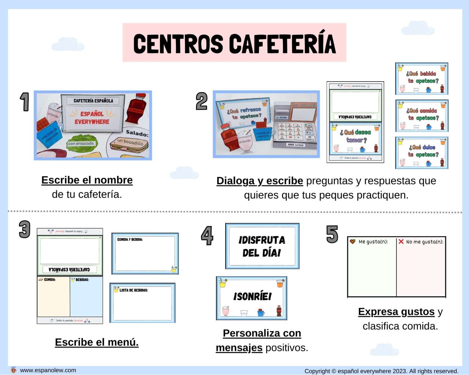 💻Cafetería española- Vocabulario, precios, expresión oral y ...