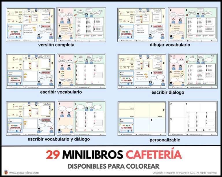 💡Juego de rol ´EN LA CAFETERÍA´. Clase de español para niños.