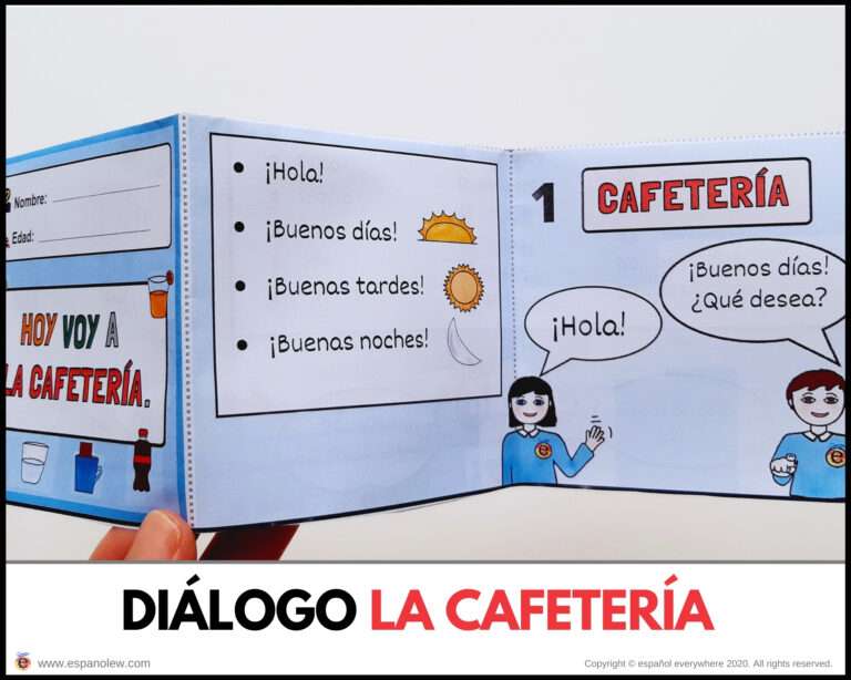 💡Juego de rol ´EN LA CAFETERÍA´. Clase de español para niños.
