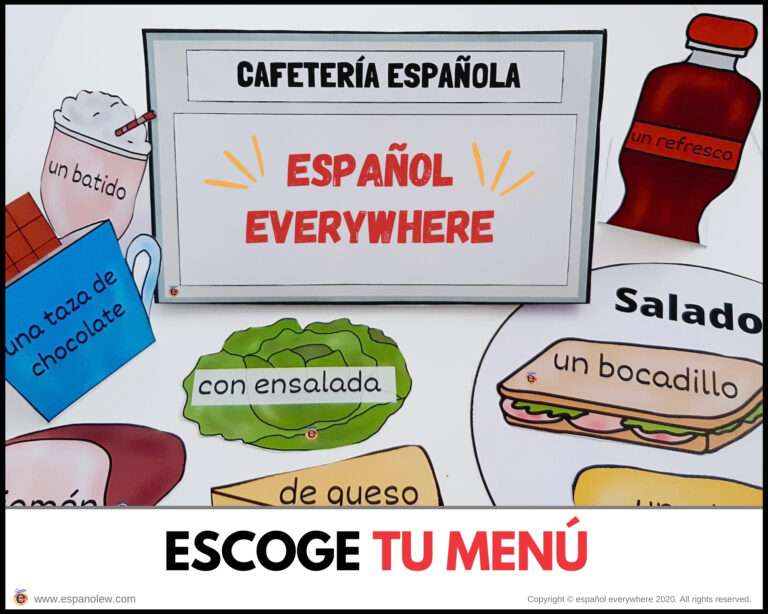 💡Juego de rol ´EN LA CAFETERÍA´. Clase de español para niños.