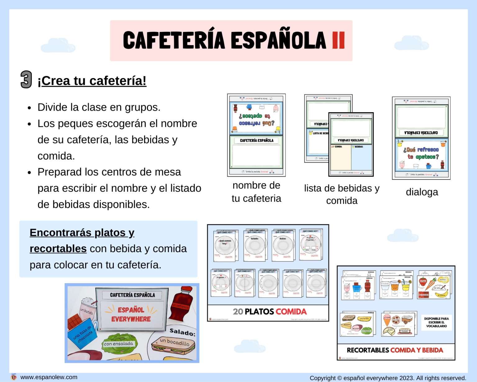Clase de español Pedir en un bar en español ELE. Un diálogo en la ...