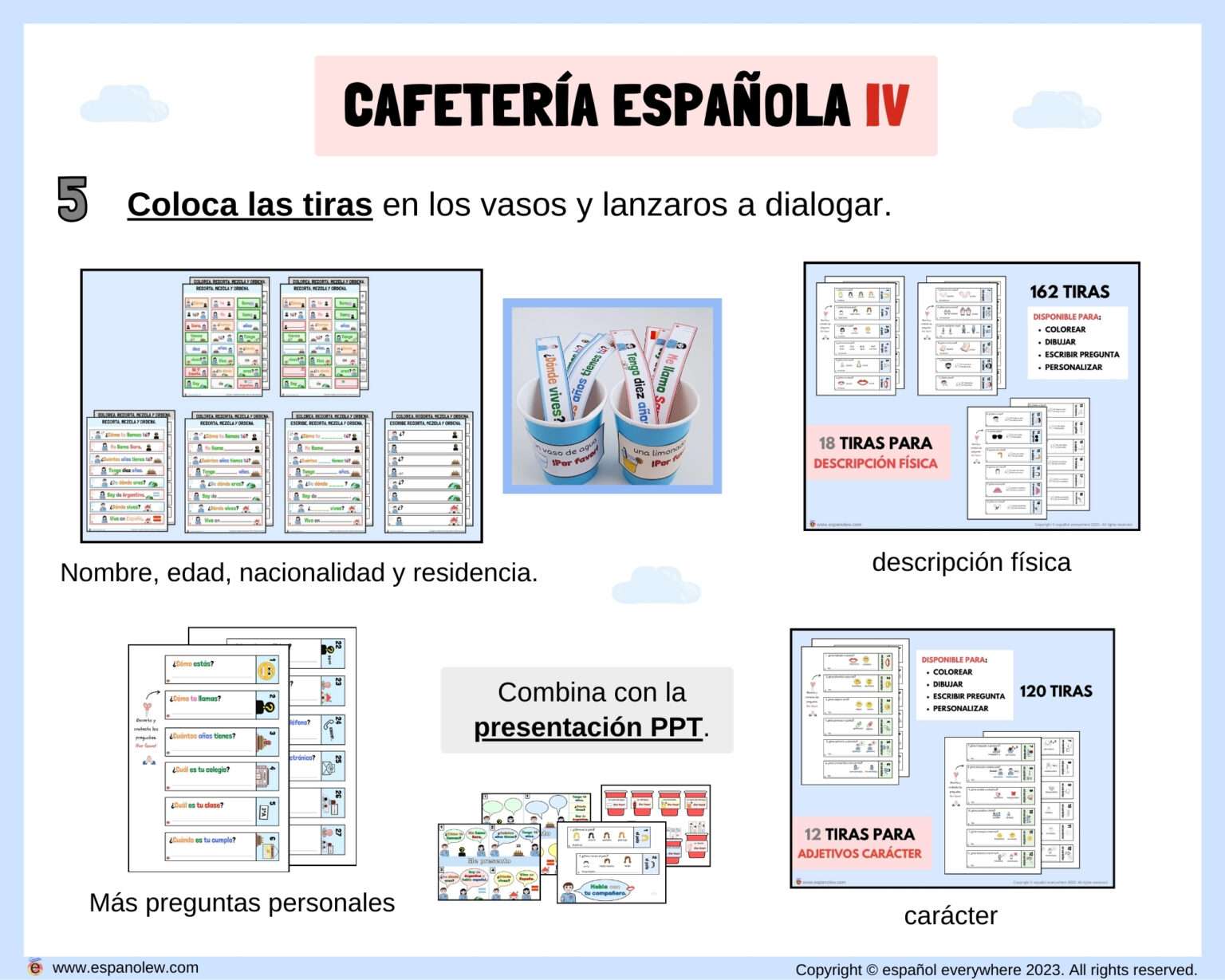 💡Juego de rol ´EN LA CAFETERÍA´. Clase de español para niños.