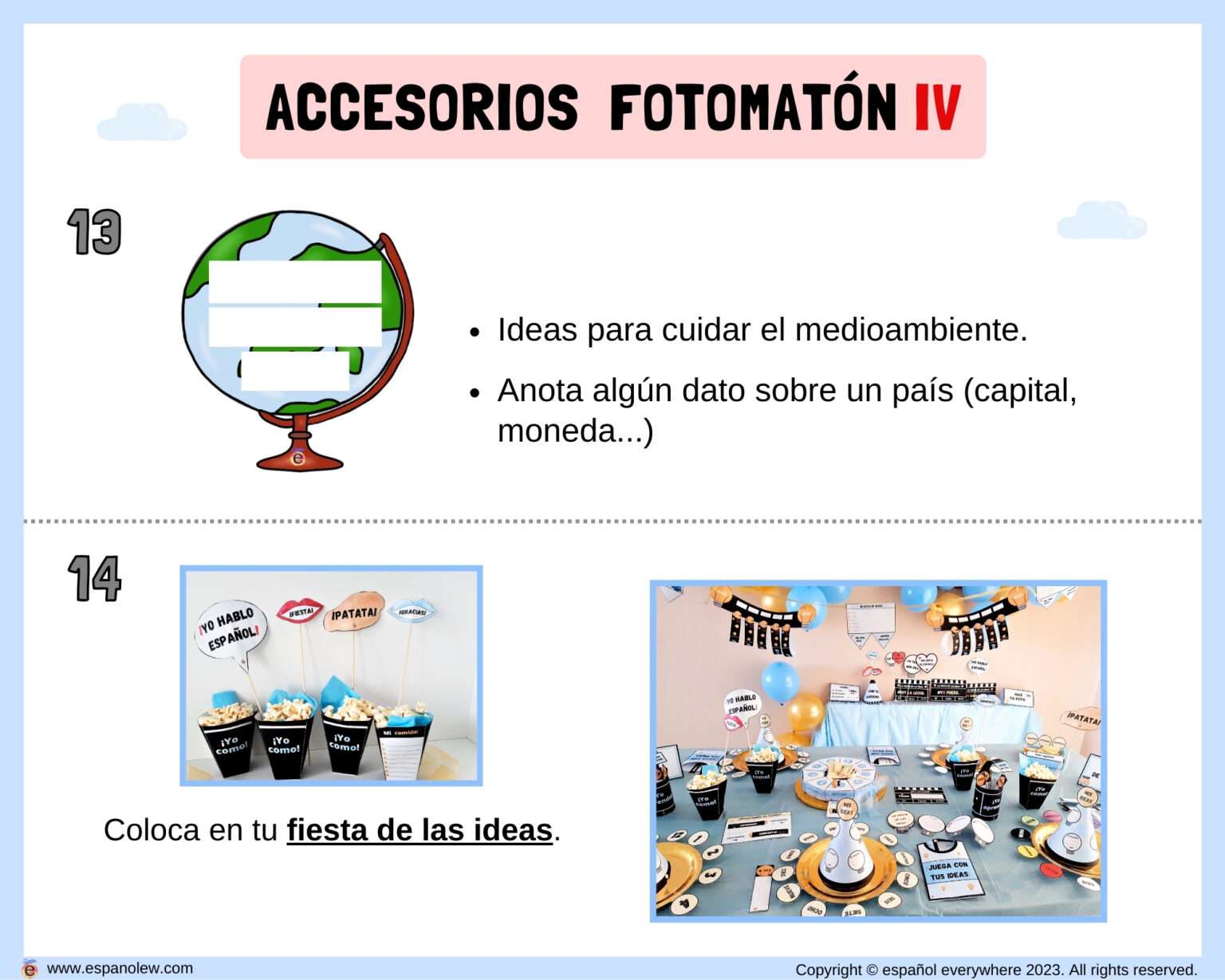 ´Fiesta de las ideas´(II). Actividades de repaso. Vuelta al cole y fin ...