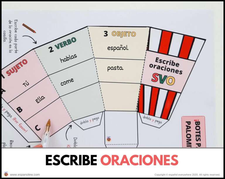 Juegos y actividades para crear oraciones. Las partes de la oración ...