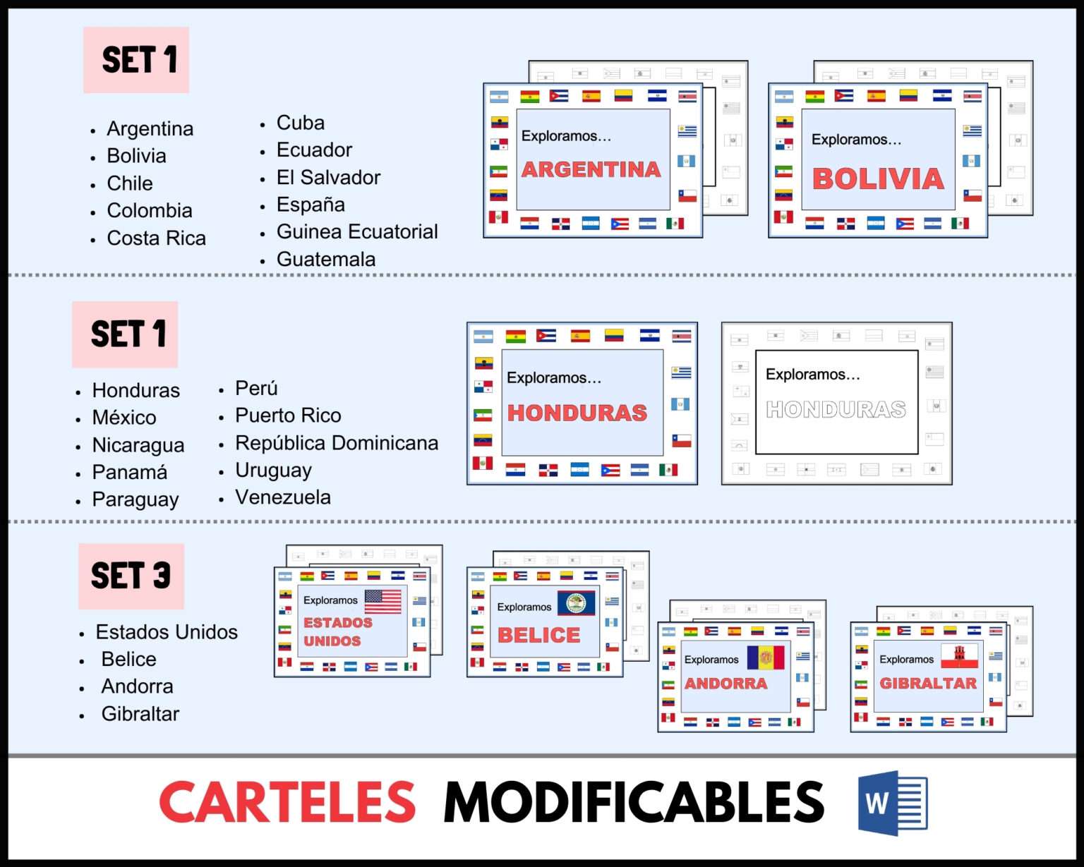Mes de la Herencia Hispana. Spanish Speaking countries. Países dónde se ...