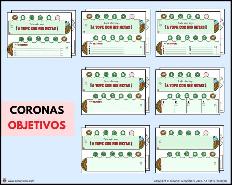Objetivos del año. Actividaes para la vuelta al cole. Mis metas y ...