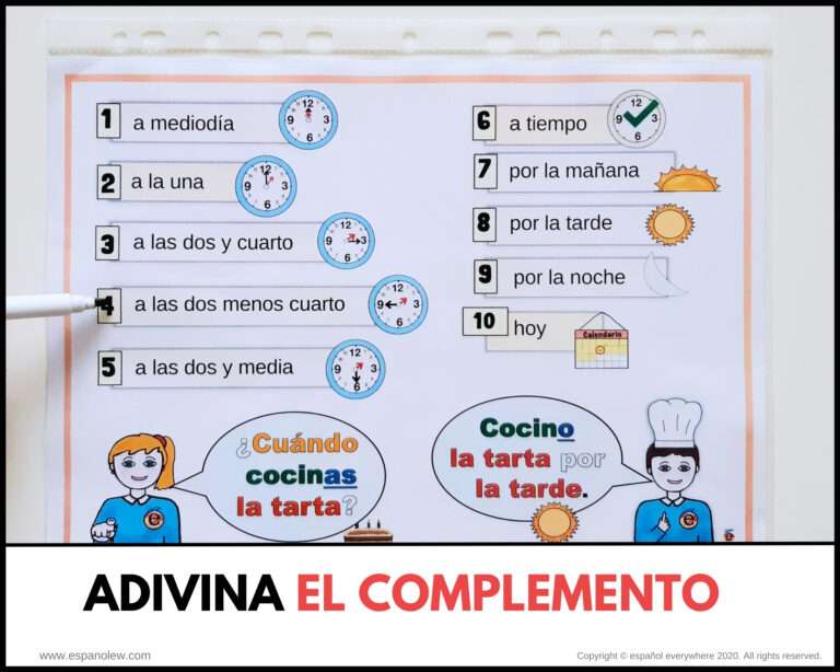 Partes de la oración. Cómo formar oraciones en clase de español con ...