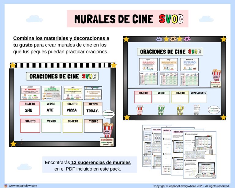 Partes de la oración. Cómo formar oraciones en clase de español con ...