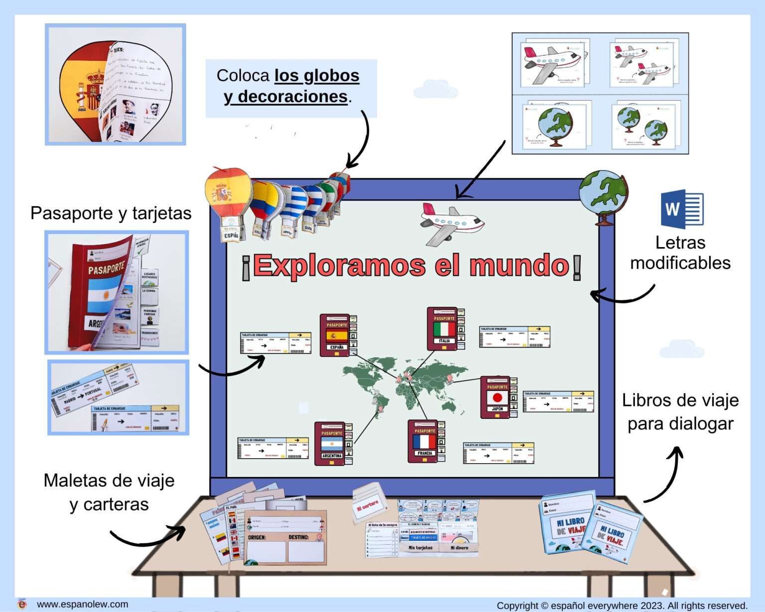 Vamos de viaje. Vocabulario y actividades con viajes. Español para ...