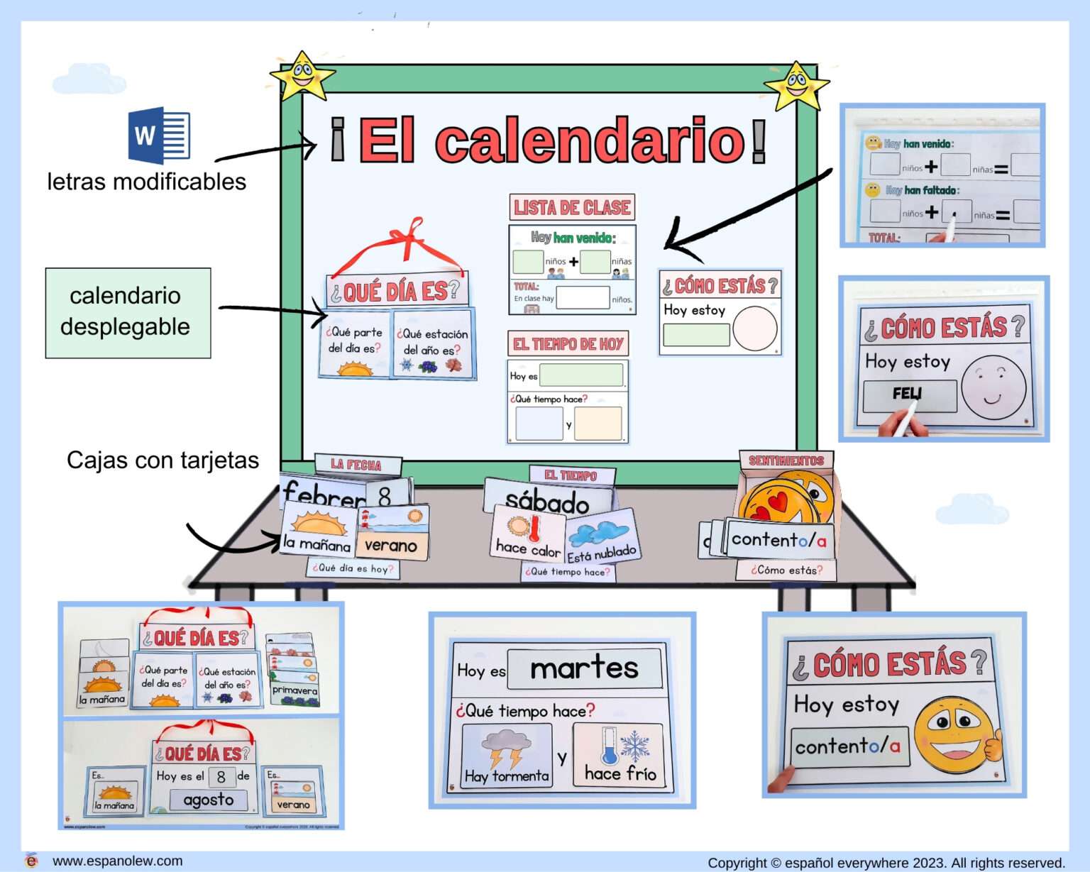 Calendario para clase. Ideas y decoraciones para crear tu claendario ...