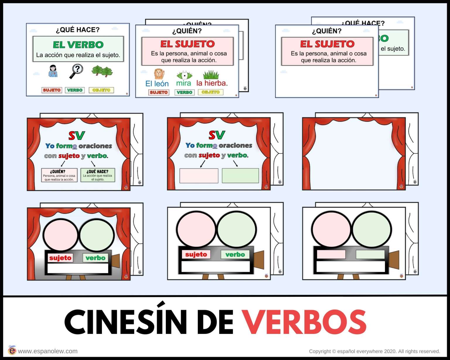 Conjugación y formación de oraciones. Actividades de repaso. Fiesta de ...