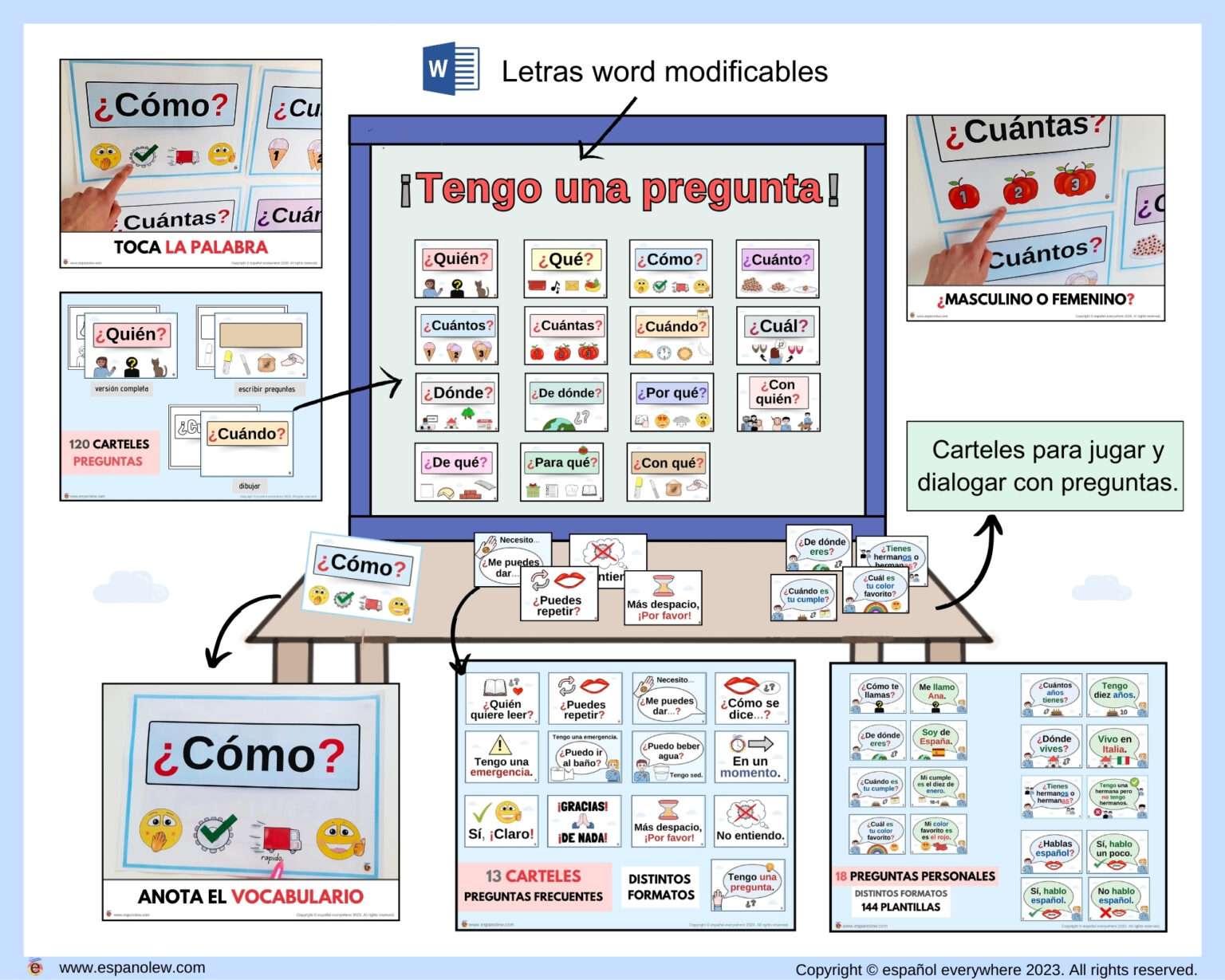 Ideas apra decorar tu clase. Carteles con preguntas de uso frecuente ...