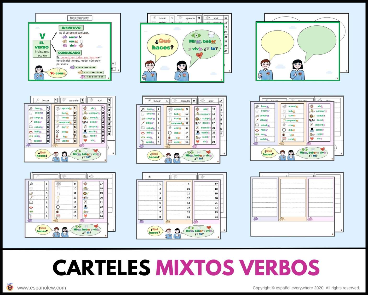 Los verbos y conjugación en clase de español. Cómo conjugar verbos ...