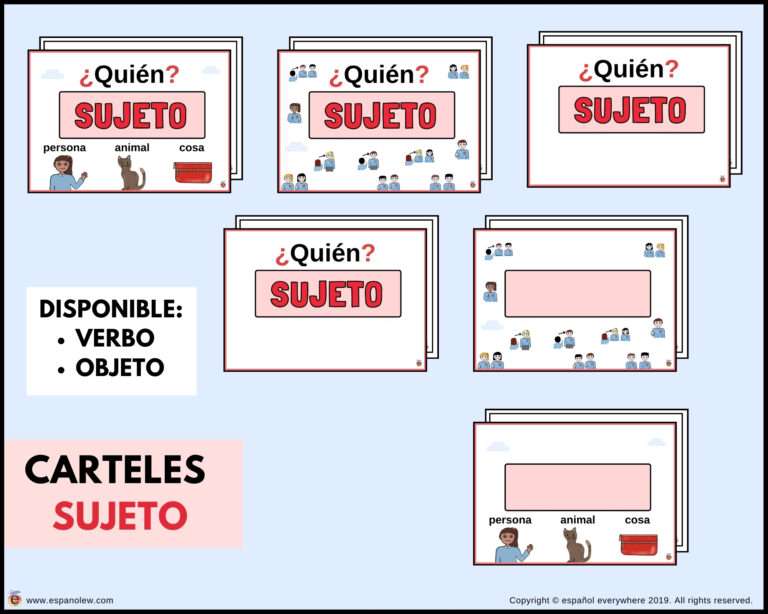 Partes de la oración. Cómo crear oraciones con sujeto, verbo, objeto y ...