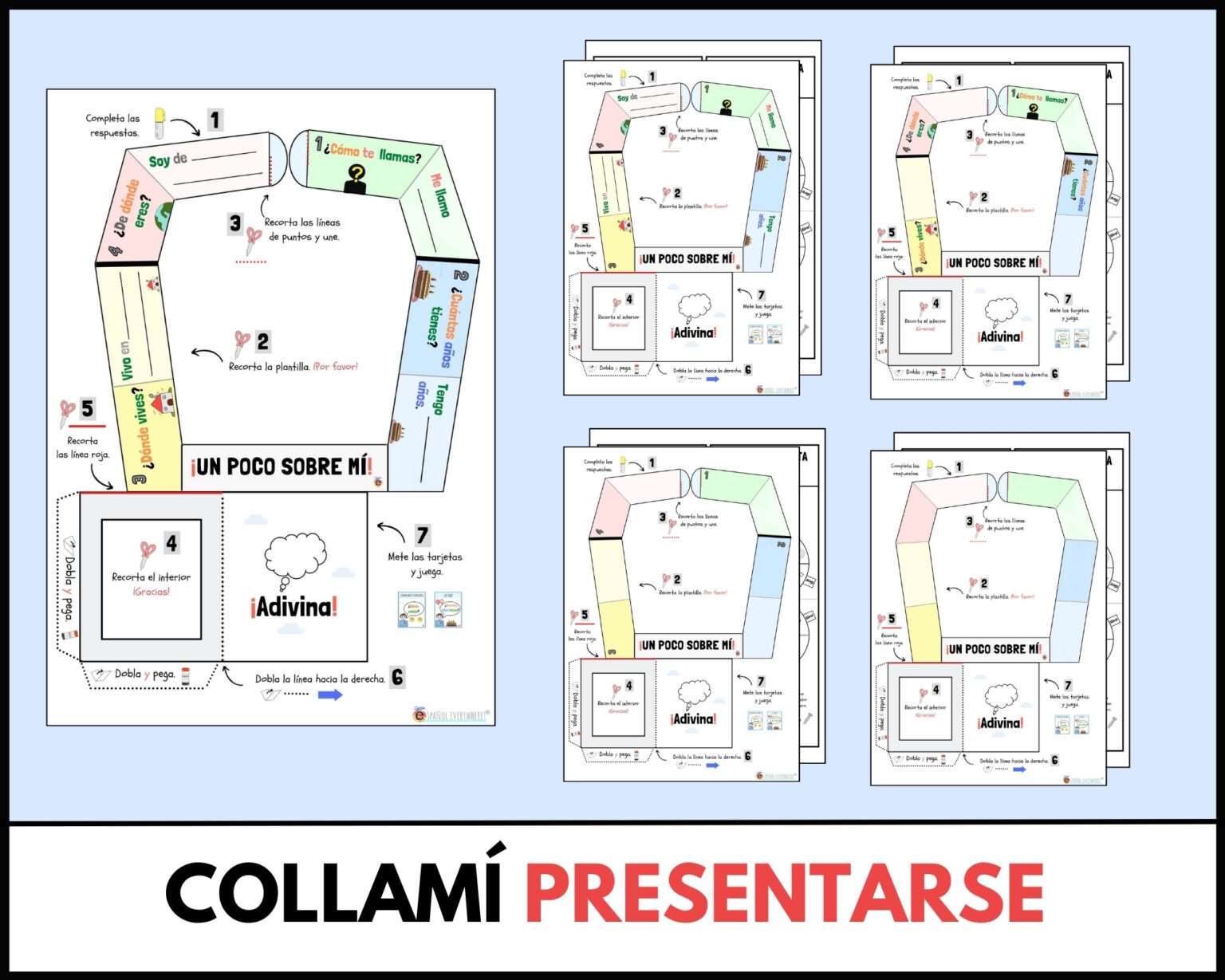 Actividades y juegos para presentarse. Todo sobre mí. Ideas para la ...