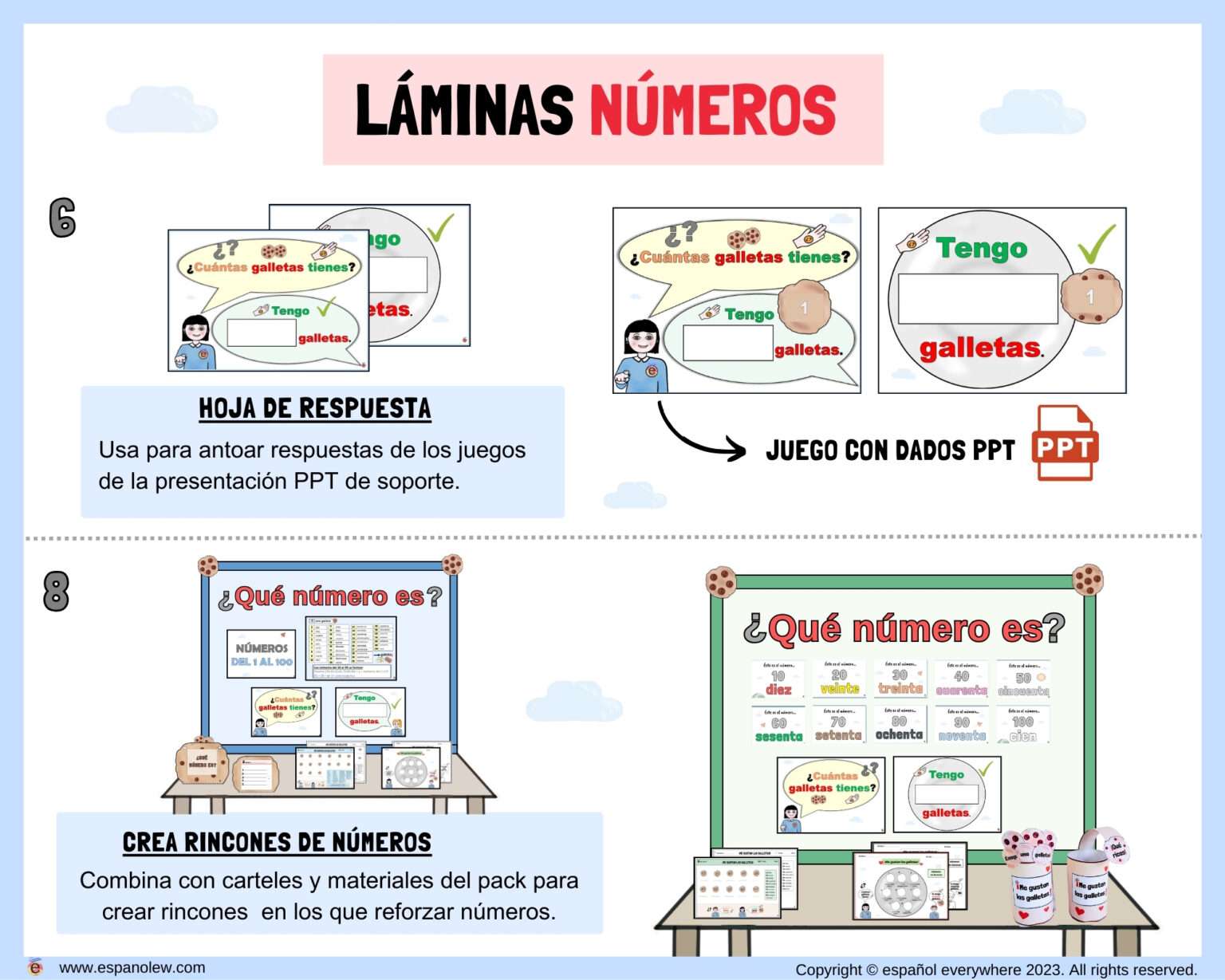 Actividades con números. Cómo enseñar números a niños. Clase de español ...
