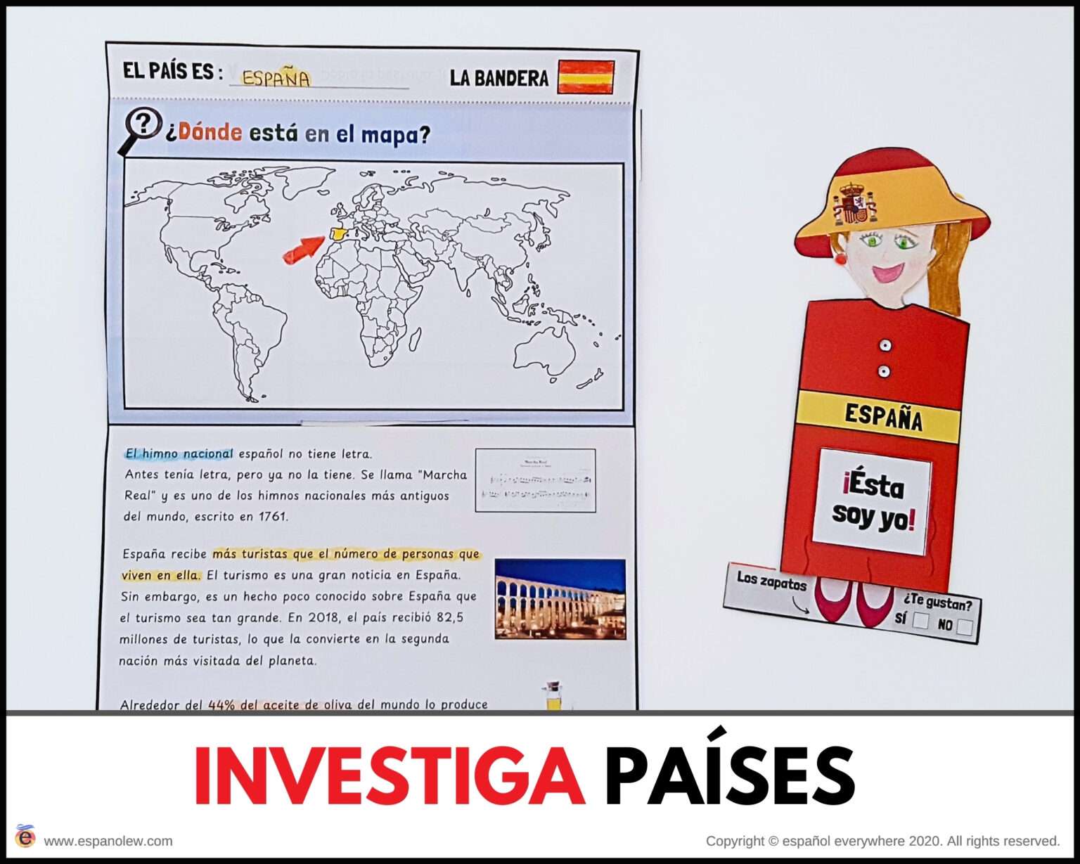 Actividades de cultura clase de español para niños. Países de habla ...
