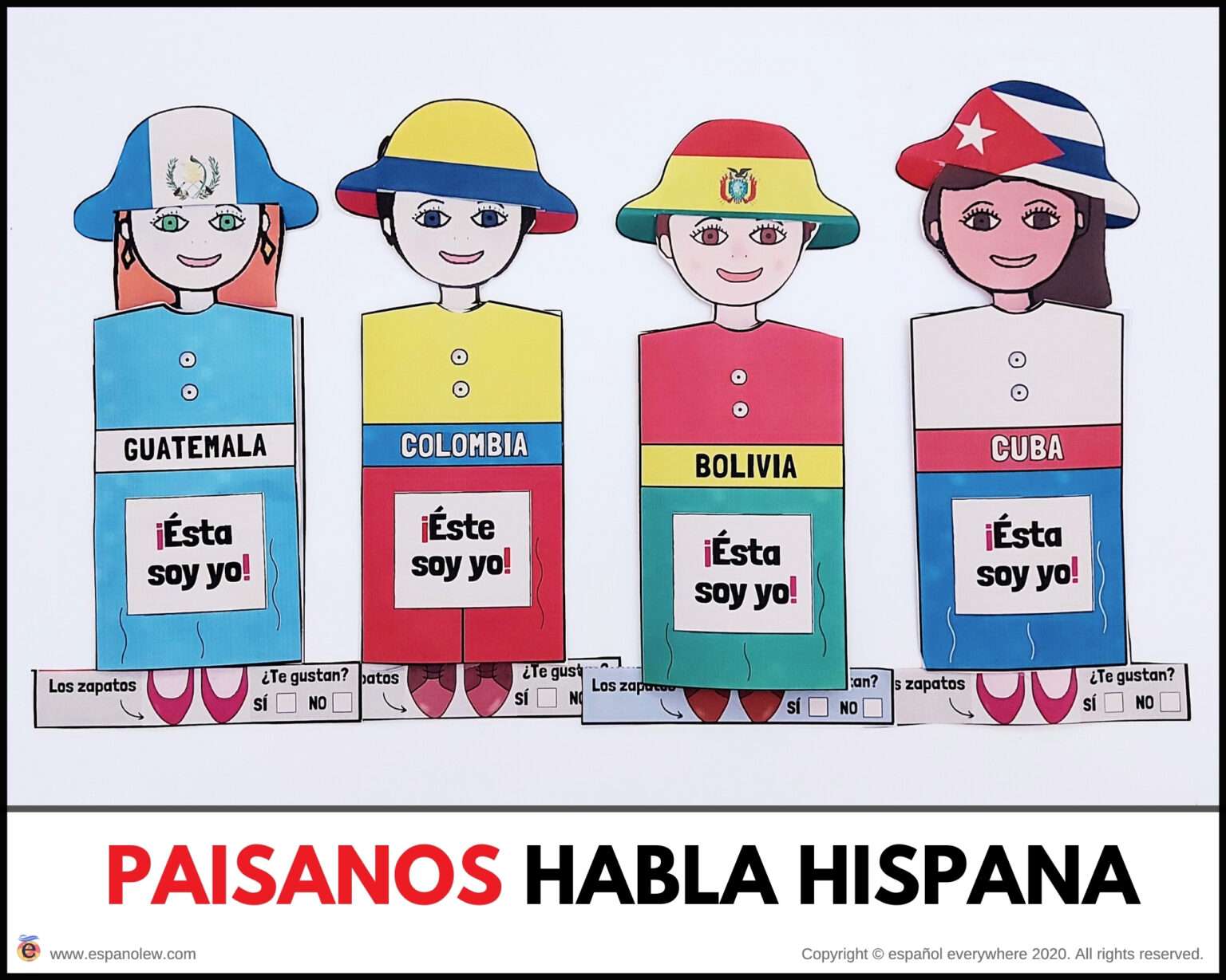 Actividades de cultura clase de español para niños. Países de habla ...