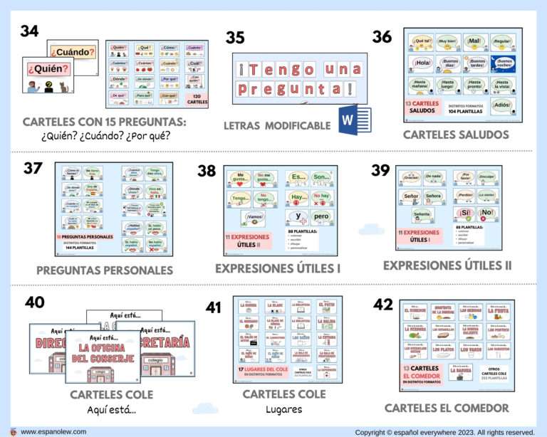 CARTELES Y ETIQUETAS (II)-Material escolar, lugares del cole, alfabeto ...