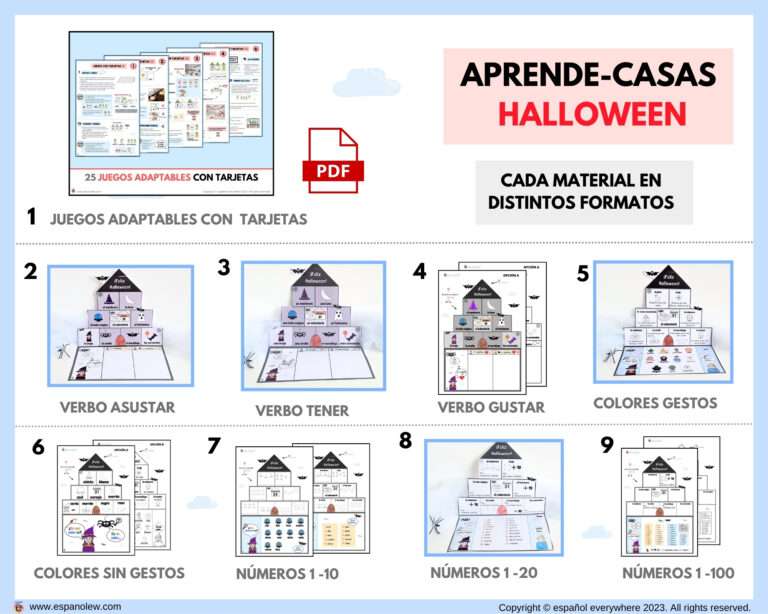 💻 ´Aprende-casas de Halloween´- Vocabulario, conjugación, verbos ...