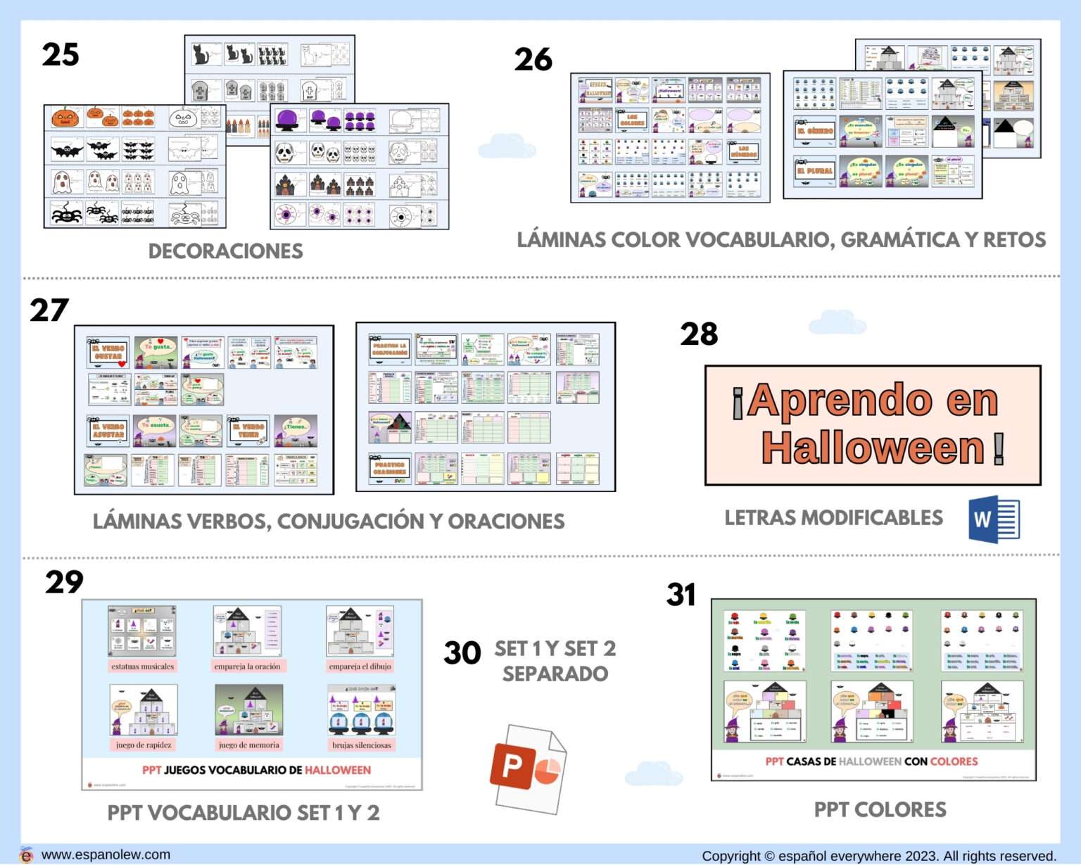 💻 ´Aprende-casas de Halloween´- Vocabulario, conjugación, verbos ...